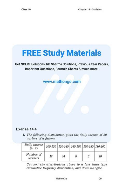 Ncert Solutions For Class 10 Maths Chapter 14 Exercise 144 Mathongo