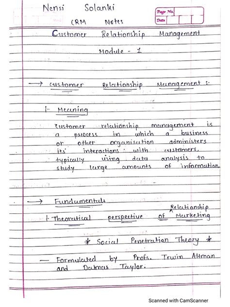 Crm Notes Pdf