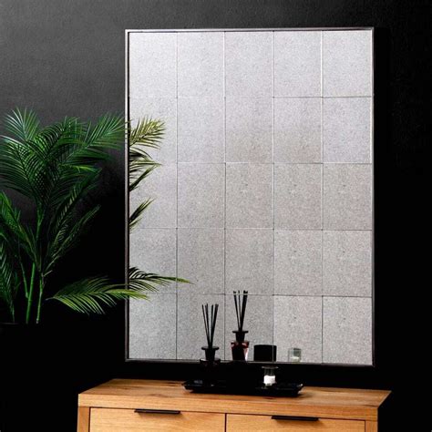 Varna Small Smoked Glass Rectangular Window Mirror 90 X 120cm By