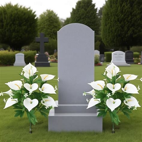 2pcs Cemetery Artificial Flowers For Memorial Day Large Maintenance