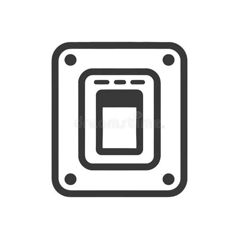 Modern Square Toggle Switch Button Icon Design Stock Vector