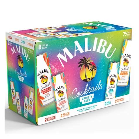 Malibu Cocktail Variety 8 Pack Liquor Store New York