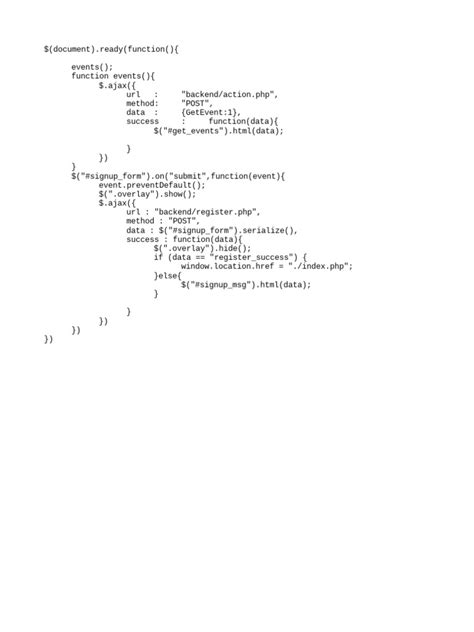 Javascript Code For Event Management System Pdf