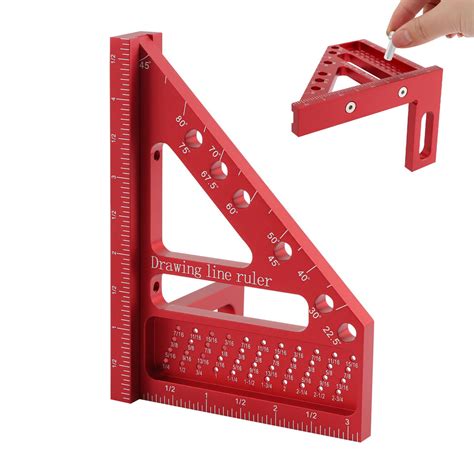 3d Hole Position Layout Drawing 45 90 Degree Woodworking Square