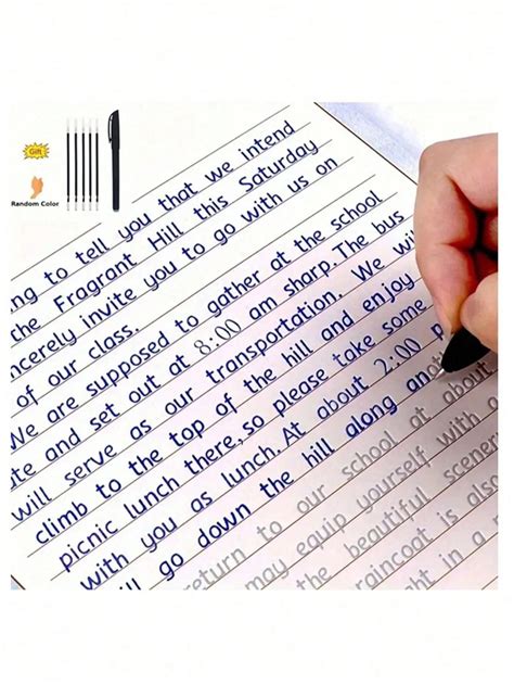 1pc Hengshui English Copybook Calligraphy Exercise Book With Grooves