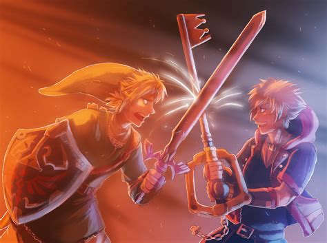 Kingdom Hearts Zelda Sora And Link Keyblade Masters Fire Emblem