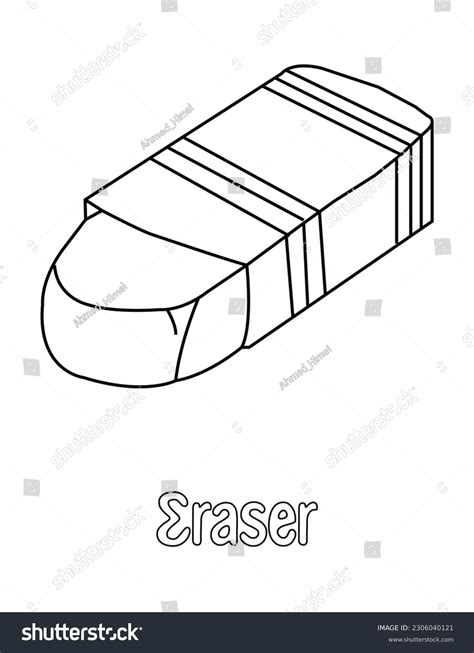 Eraser Coloring Pages Interior Coloring Book Stock Illustration