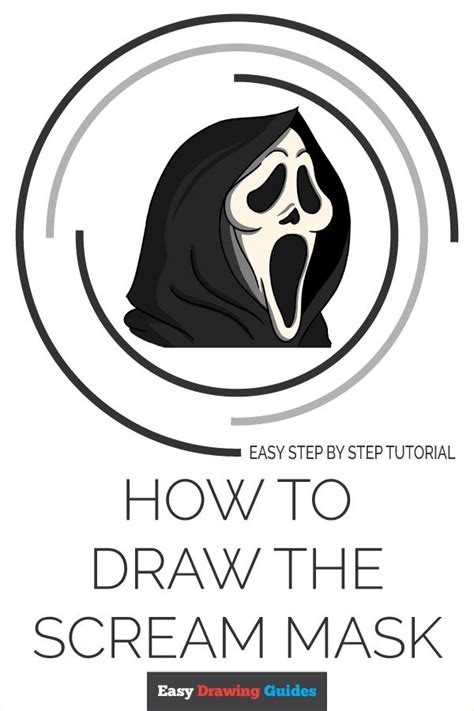 How To Draw The Scream Mask Really Easy Drawing Tutorial Scream Mask Drawing Tutorial Easy