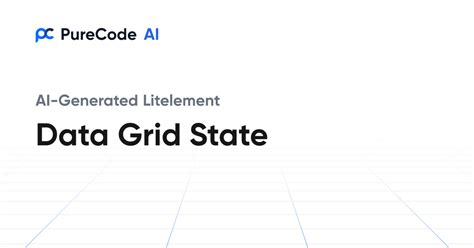 create clean litelement data grid state via ai