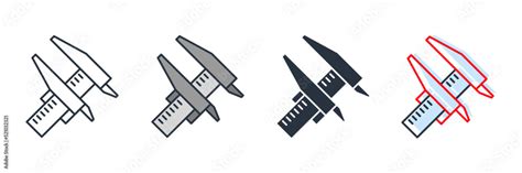 Metrology Icon Logo Vector Illustration Caliper Symbol Template For
