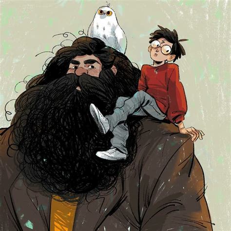 Look How Cute This Is Harry Hagrid And Who Is The Other One Harry Potter Illustrations