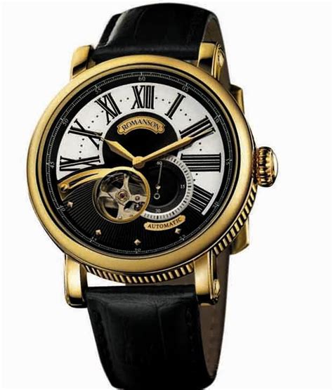 Romanson TL9220RMGBK Automatic Black Dial Men's Watch - Buy Romanson ...