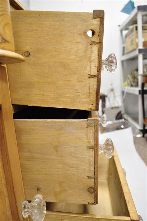 Knotty Pine French Country Primitive Sideboard Server Buffet Cabinet