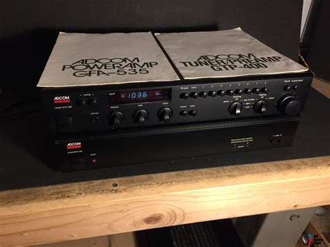 Adcom Gtp 400 Tuner Pre Amp And Gfa 535 Power Amp With Manuals Photo 2391986 Us Audio Mart