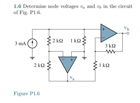 solved 1 6 determine node voltages va and vb in the circuit