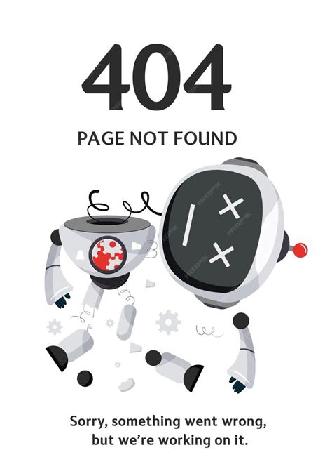 Premium Vector Robot Error Character Vector Design Robotic System Crash Ai Technology For