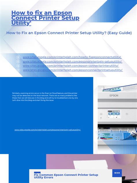 How To Fix An Epson Connect Printer Setup Utility Pdf Image Scanner