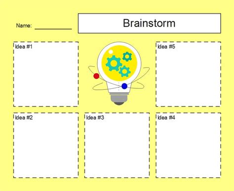 Brainstorming Graphic Organizer List