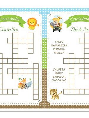 Cruzadinha Para Ch De Fraldas Beb Envio Por E Mail Elo