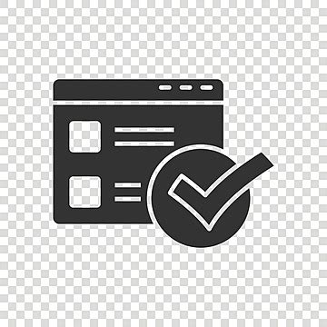 Flat Todo List Icon With Check Mark Circle Vector Schedule