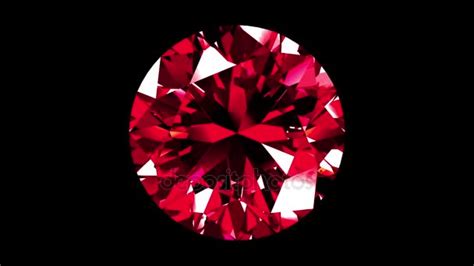 Iridescent Ruby Round Cut Looped Alpha Matte — Stock Video