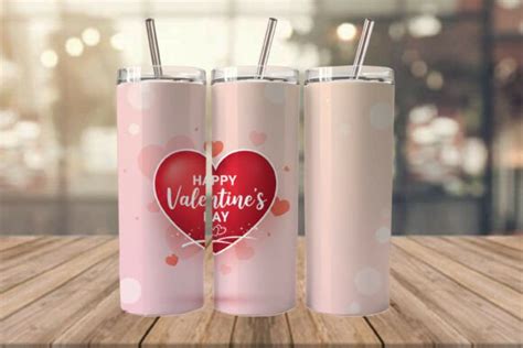 Happy Valentines Day Heart Tumbler Wrap Graphic By Best Designs