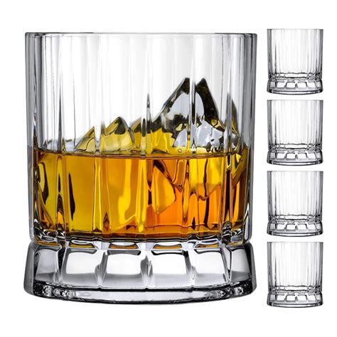 Nude Whiskey Glasses Set Of 4 Dof 1125 Oz Premium Lead Free Crystal
