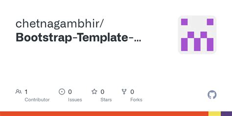 GitHub Chetnagambhir Bootstrap Template With HTML CSS Project