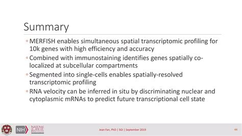 Spatial Transcriptome Profiling By Merfish Reveals Sub Cellular Rna