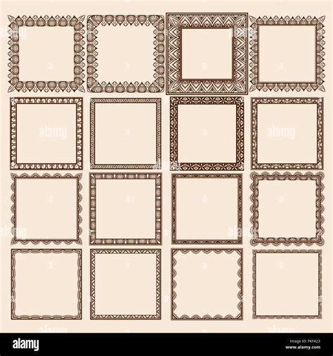 Set Of Square Frames Stock Vector Image And Art Alamy