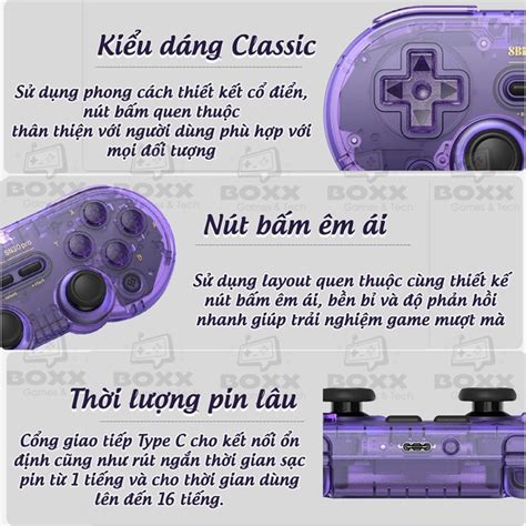 Tay Cầm Chơi Game Bluetooth 8bitdo Sn30 Pro Jade Green Dùng Cho