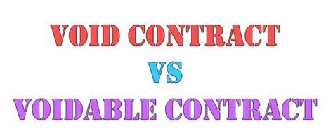 Definition And Feature Of Void And Voidable Contract Difference Between Void And Voidable