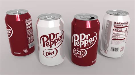 Dr Pepper And Diet Dr Pepper Soda Can Material Daz Content By Dwrgames