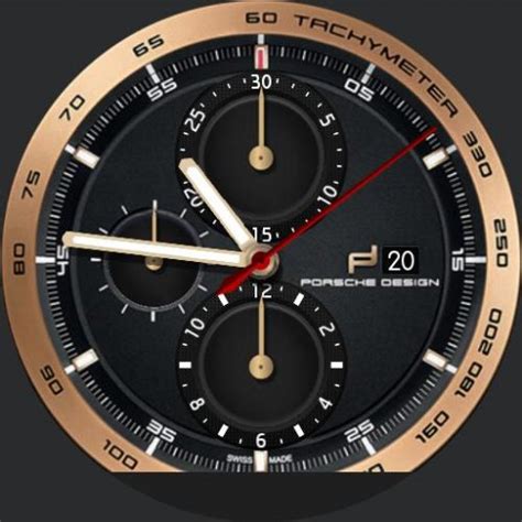 Porsche Design Gold Watchfaces For Smart Watches