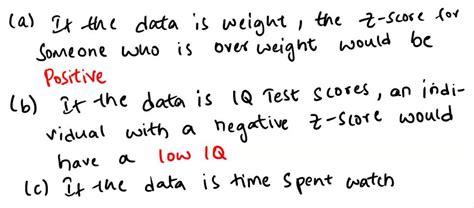 Solved Question Interpreting Z Scores Complete The Following