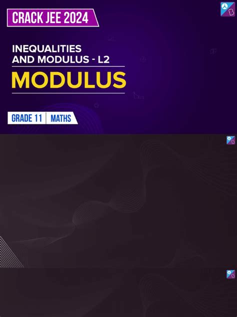 Ppt Inequalities And Modulus L2 Pdf Elementary Mathematics Linear
