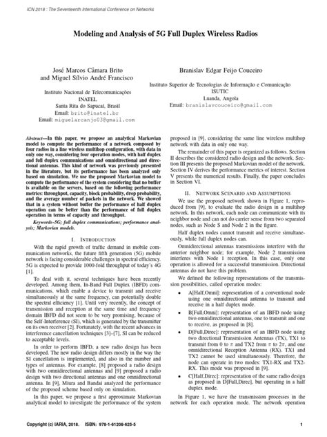 Modeling And Analysis Of 5g Full Duplex Wireless Radios Download Free