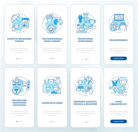 Rehabilitation Onboarding Mobile App Page Screen With Concepts Set 2693125 Vector Art At Vecteezy