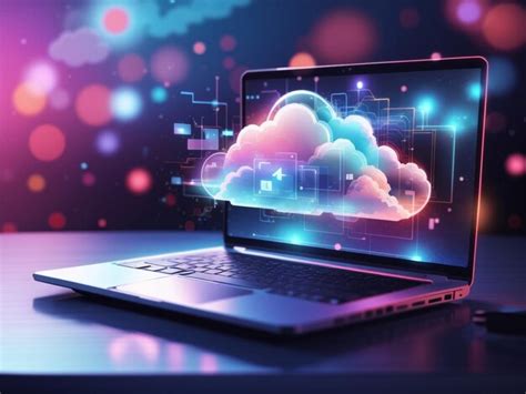 Premium Photo Glowing Efficiency Closeup Of Laptop Computer On Desktop With Illuminated Keyboard