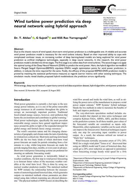 Pdf Wind Turbine Power Prediction Via Deep Neural Network Using