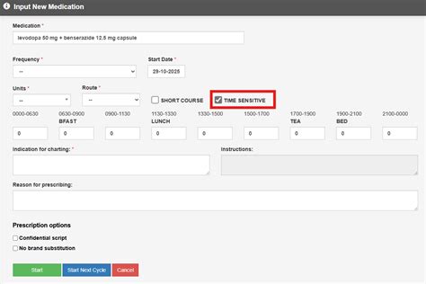 Time Sensitive Medications Medimap