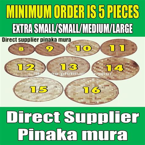 Bilao Size 810121416 Shopee Philippines