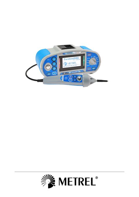 Manual Metrel Mi3100s Page 1 Of 92 English