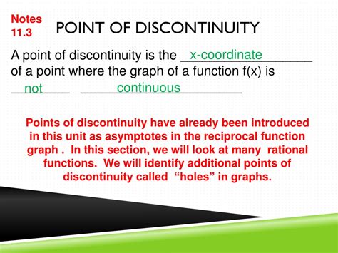 PPT Exploring Points Of Discontinuity In Functions PowerPoint Presentation ID