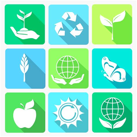 Conjunto De Iconos De Ecología 438998 Vector En Vecteezy