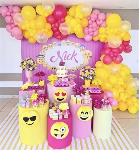 Decor Emoji Decoração Emoji Festa De Aniversário Emoji Tema Emoji