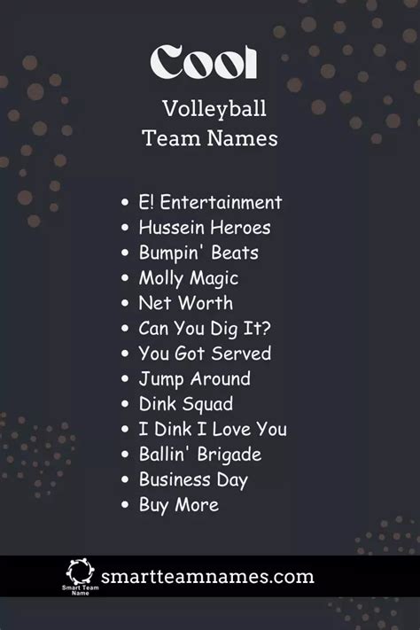 200 Best Clever And Funny Volleyball Team Names