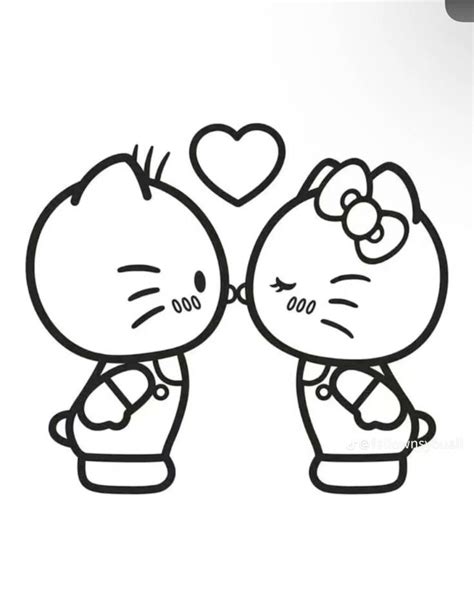 Hello Kitty Valentine Coloring Sheet