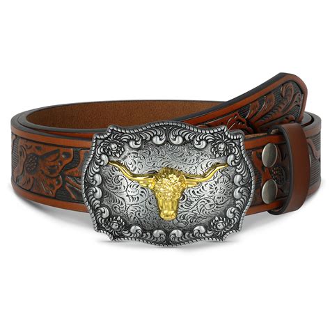 Ariat Longhorn Floral Print Western Belt Women