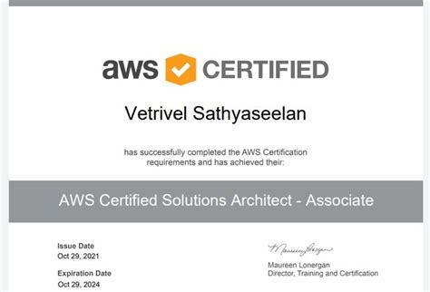 Vetrivel Sathyaseelan On Linkedin Awssolutionsarchitect Infosys
